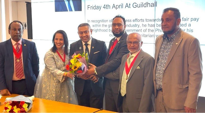 Sheikh Aliur Rahman receives knighthood (sir) honor, receives reception ...